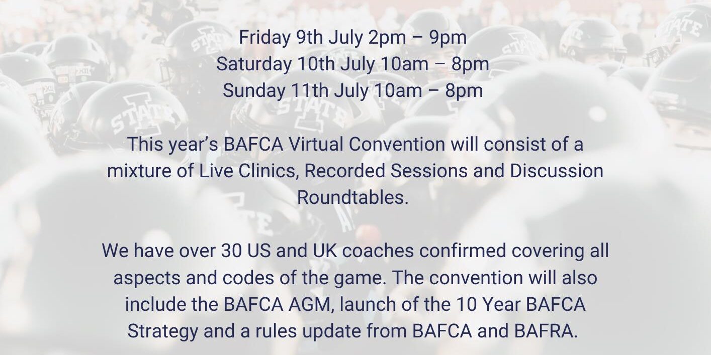 BAFCA Virtual Convention Update – British American Football Coaches ...